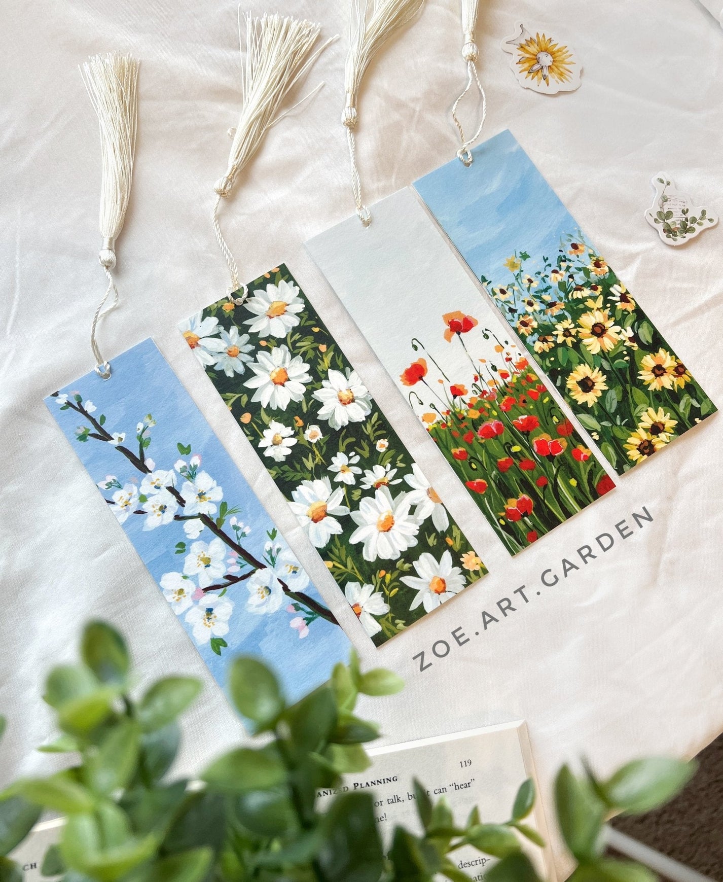 Four Season Bookmarks- Set of four bookmarks – Zoe Art Garden