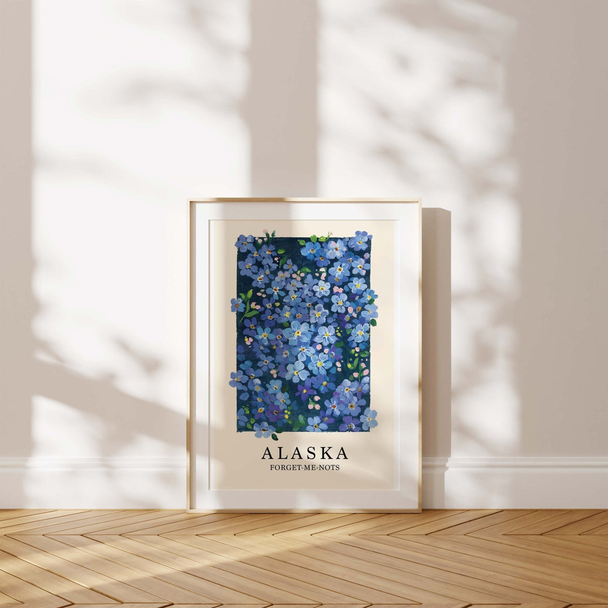 Forget-me-nots- Alaska's State Flower- Gouache art print – Zoe Art Garden
